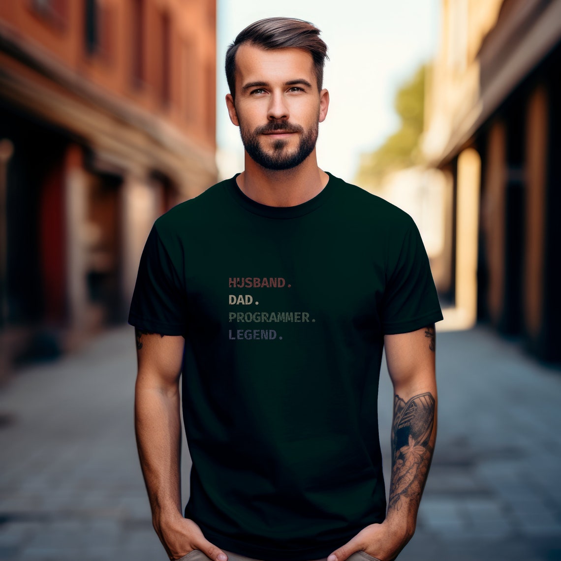 Husband Dad Programmer Legend T-shirt: Vintage Tri-blend Tee - Etsy