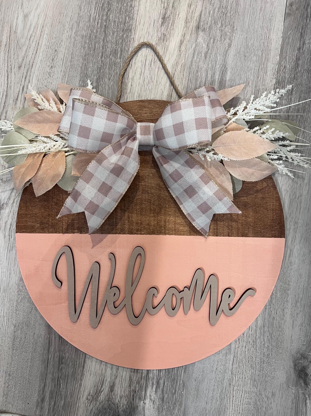 Wooden Welcome Door Sign - Spring Door Sign - Spring Door Decor ...