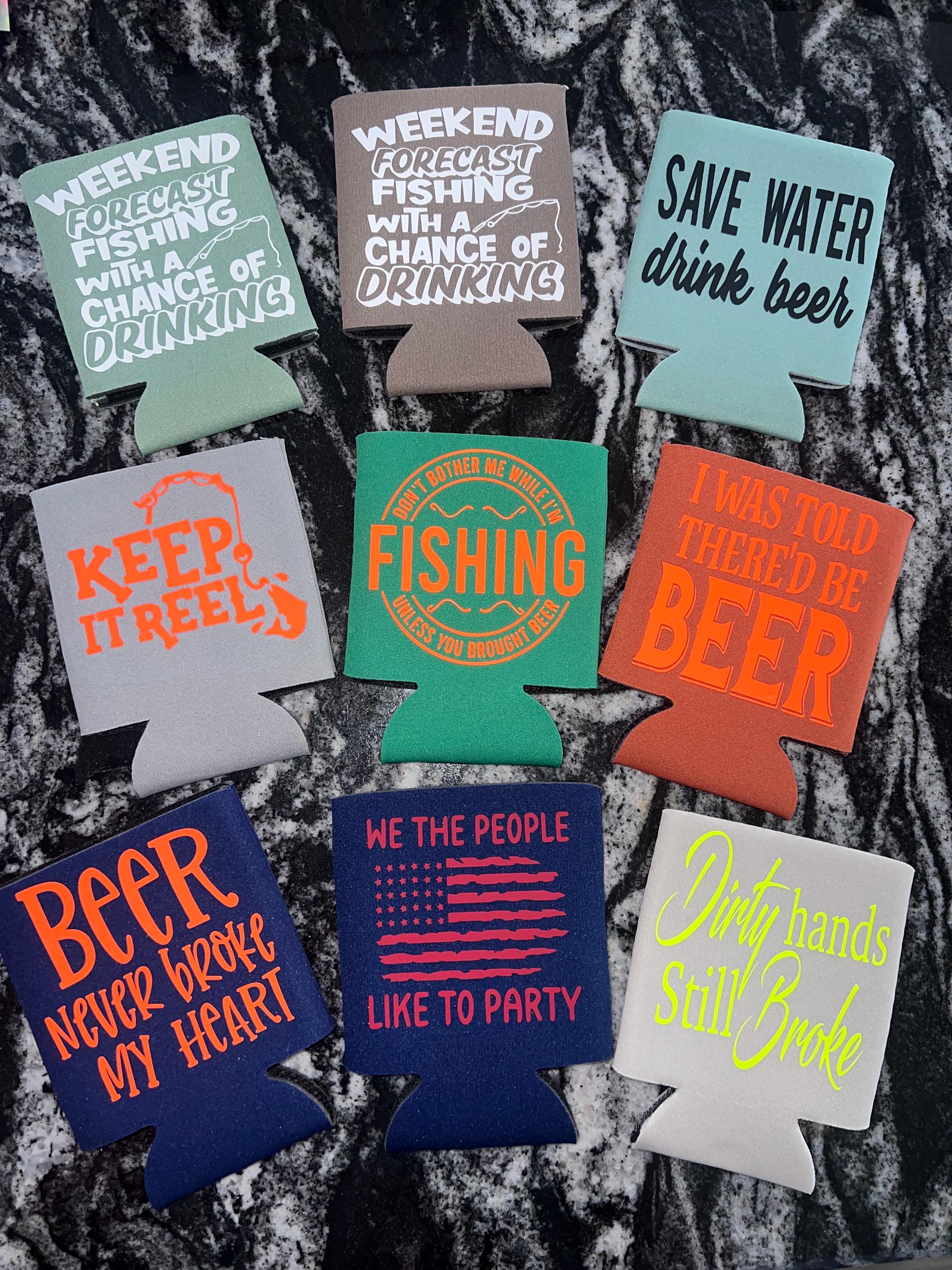 Mens Can Koozie- Guys Drink Koozie- Fishing Koozie- Funny Koozie - Beer ...