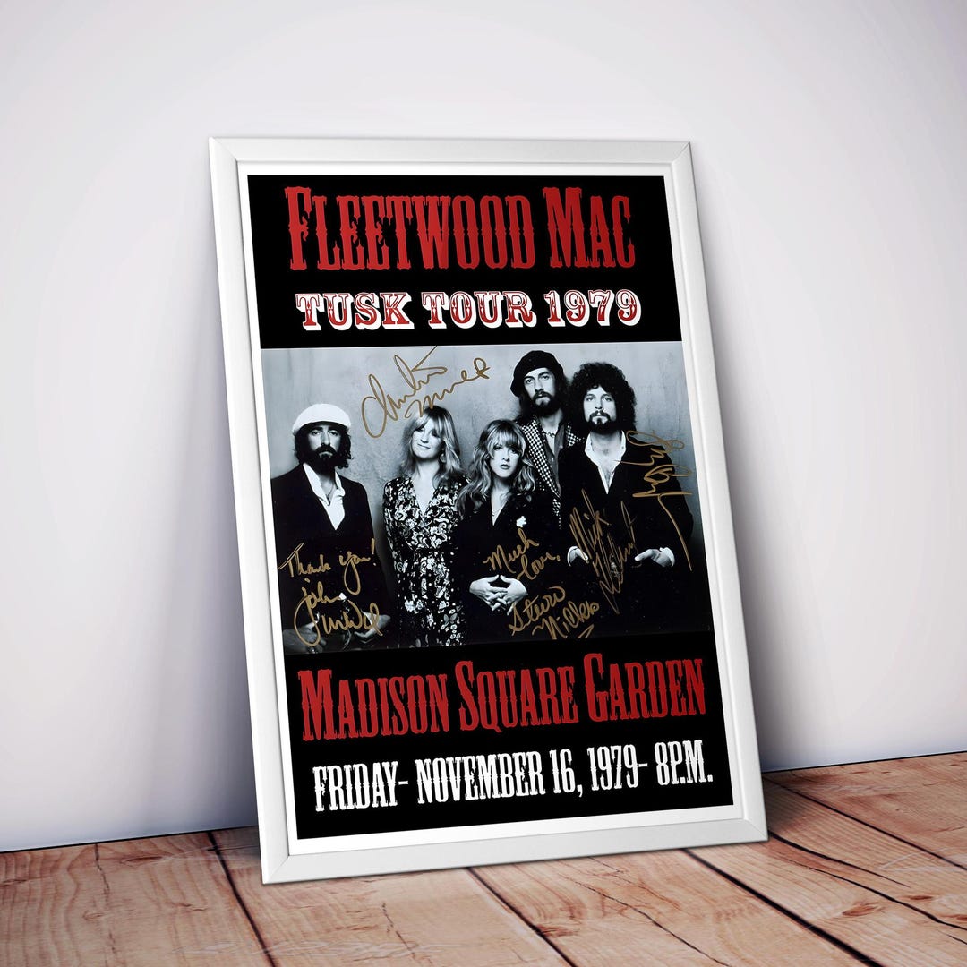 Fleetwood Mac Poster, Tusk Tour 1979, Concert Poster, Rock Music Poster ...