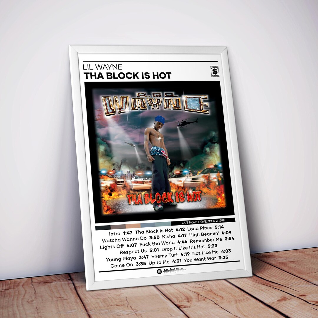 Lil Wayne Tha Block is Hot Poster, 4 Colors, Hip Hop Music Poster, Wall ...