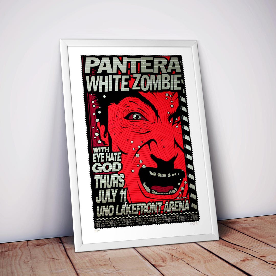 Pantera Poster, White Zombie Tour, Music Poster, Metal Band Poster ...