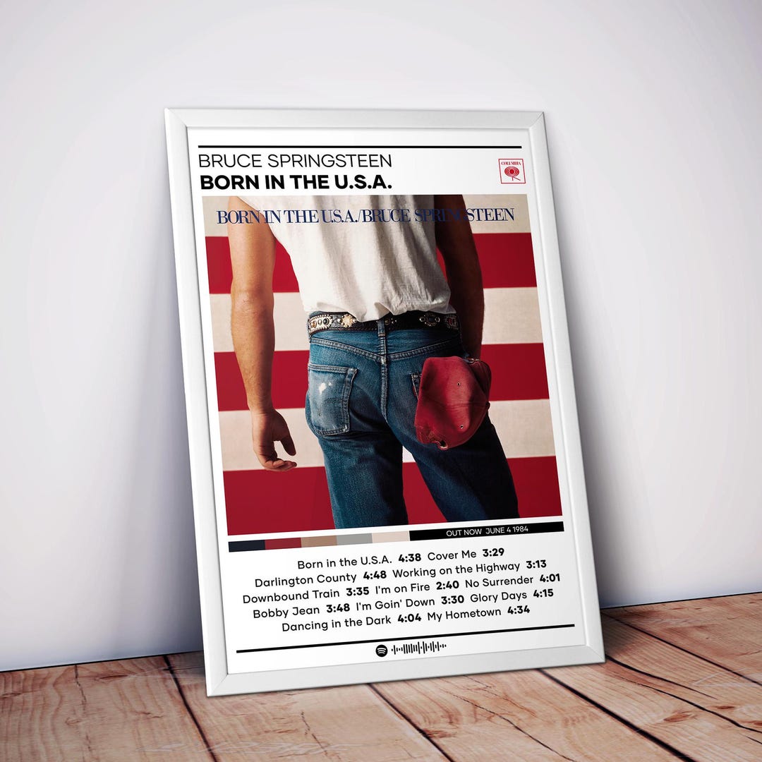 Bruce Springsteen Born in the U.S.A. Poster, 4 Colors, Rock Music ...