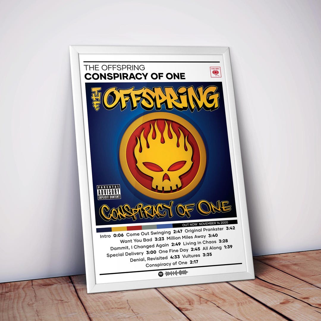 The Offspring Conspiracy of One Poster, 4 Colors, Punk Rock Poster ...