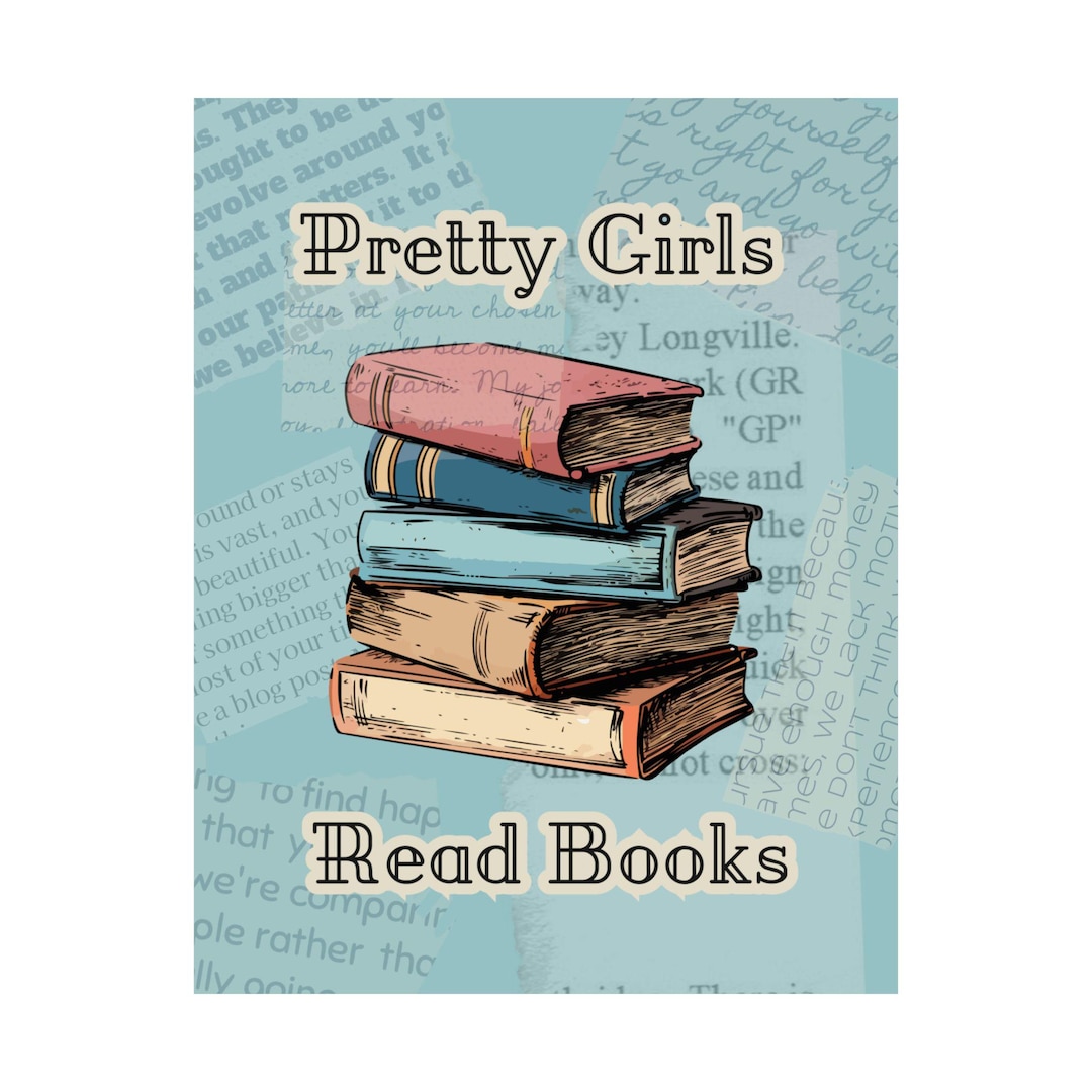 Pretty Girls Read Books Vertical Matte Poster - Etsy