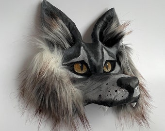 Black Wolf Therian Mask - Etsy