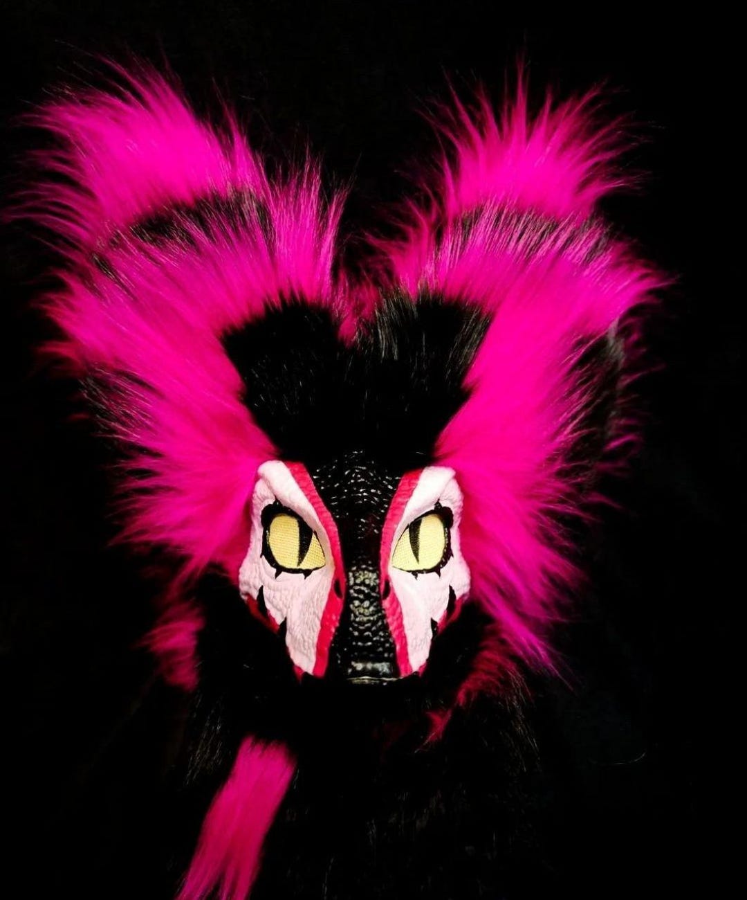 Handmade Pink Fursuit Head | Realistic Dinosaur Mask | Raptor With ...