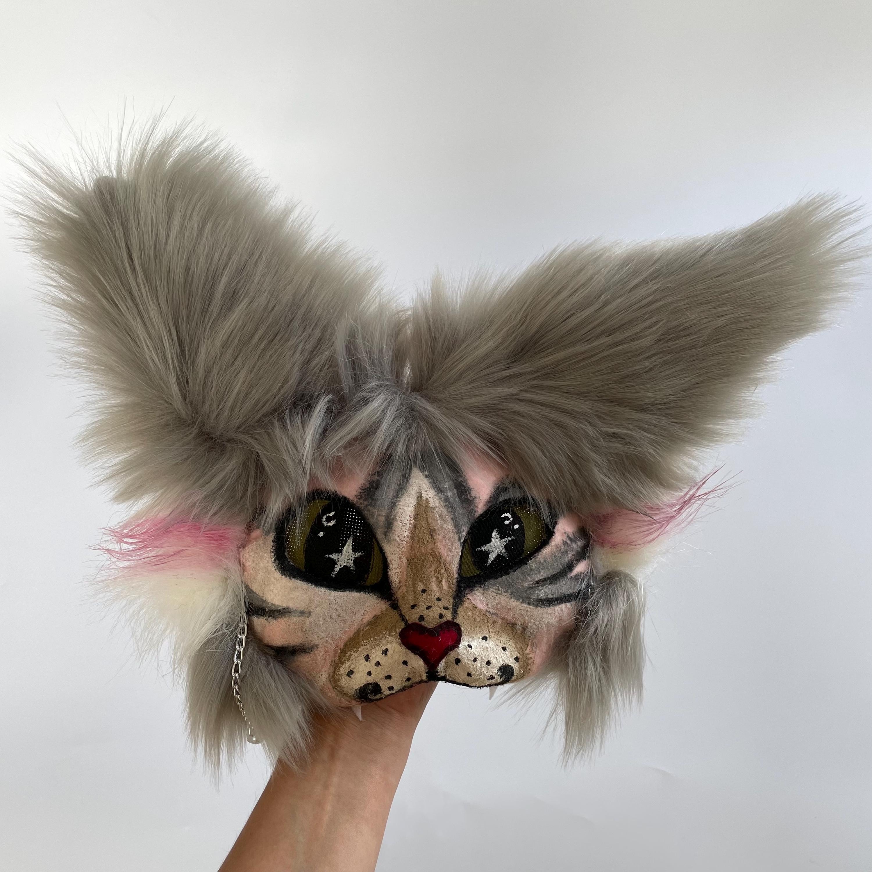 Fluffy Cat Mask | Therian Mask | Feline Theriotype | Daughter Bday Gift ...