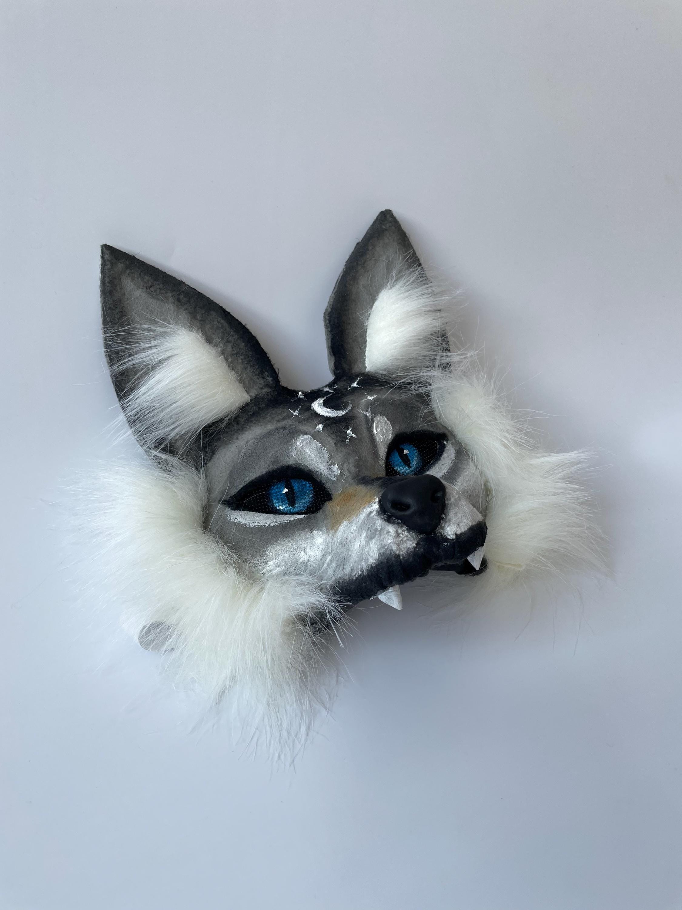 Therian Wolf Mask | Handmade Realistic Mask | High Quality Mask | Moon ...