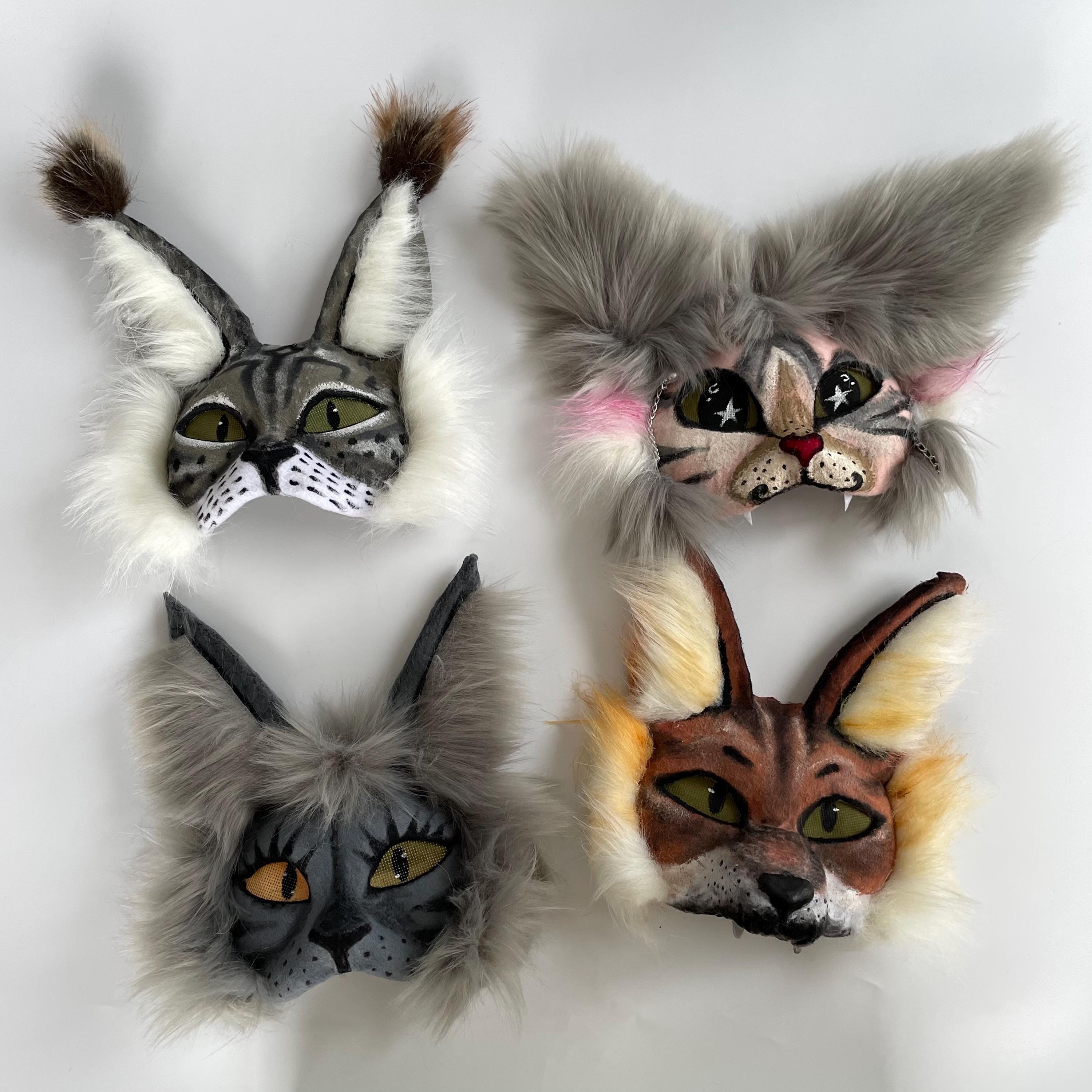 Fluffy Cat Mask | Therian Mask | Feline Theriotype | Daughter Bday Gift ...