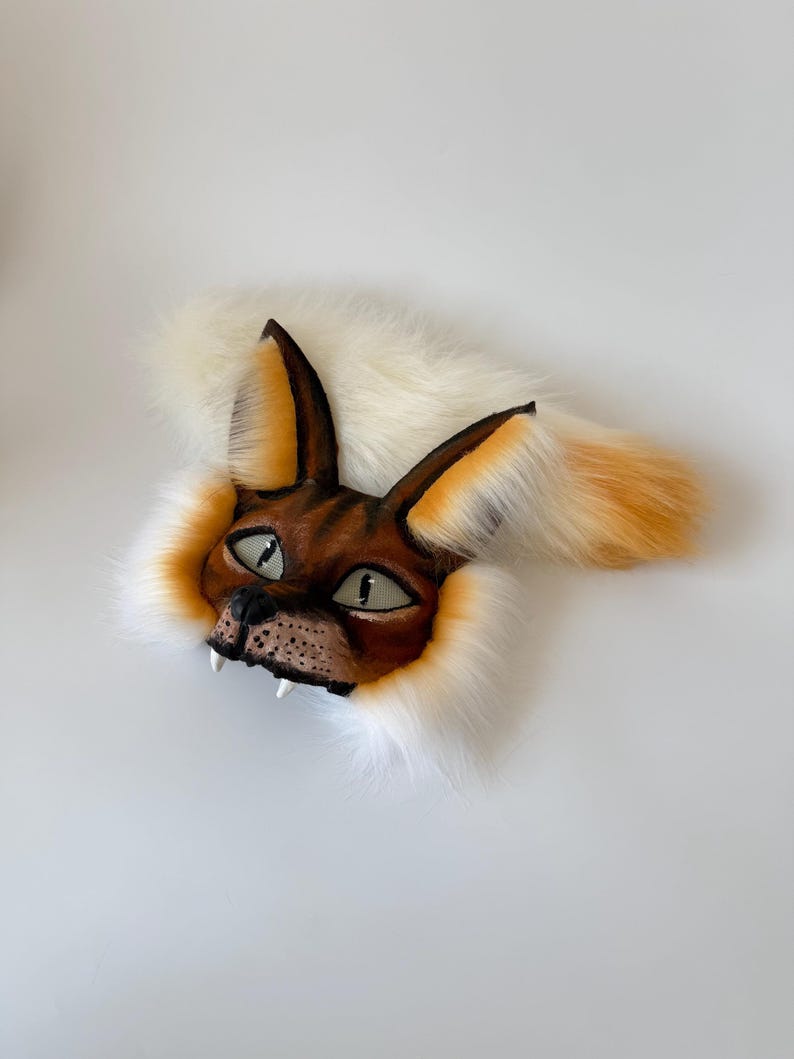 Realistic Fox Therian Mask | Full Head Faux Fur Mask | Universal Size ...
