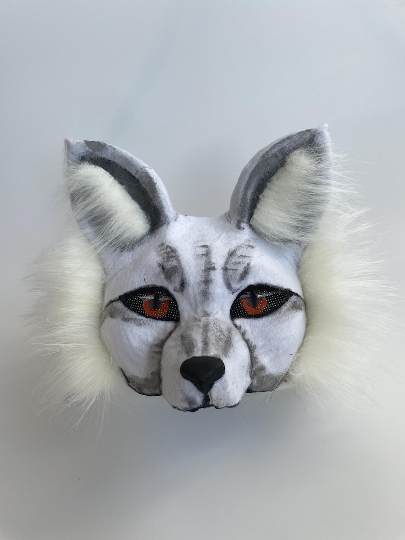 Rare Arctic Fox Mask | Realistic Therian Mask | Animal Cosplay | White ...