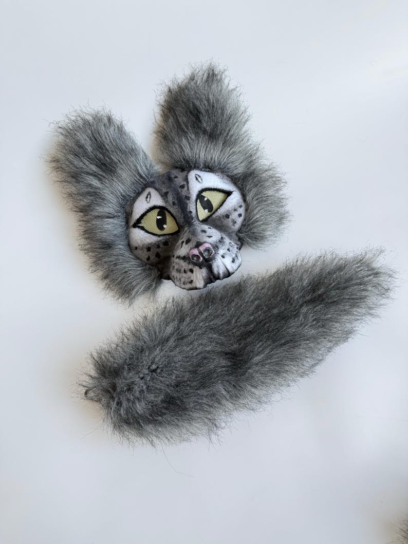 Realistic Dog Therian Set | Mask Paws Tail | Handmade Quadrobics Gear ...