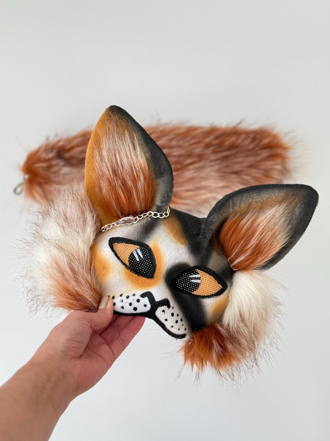 Therian Mask and Fluffy Tail Set | Christmas New Years Gift Teen Gift ...