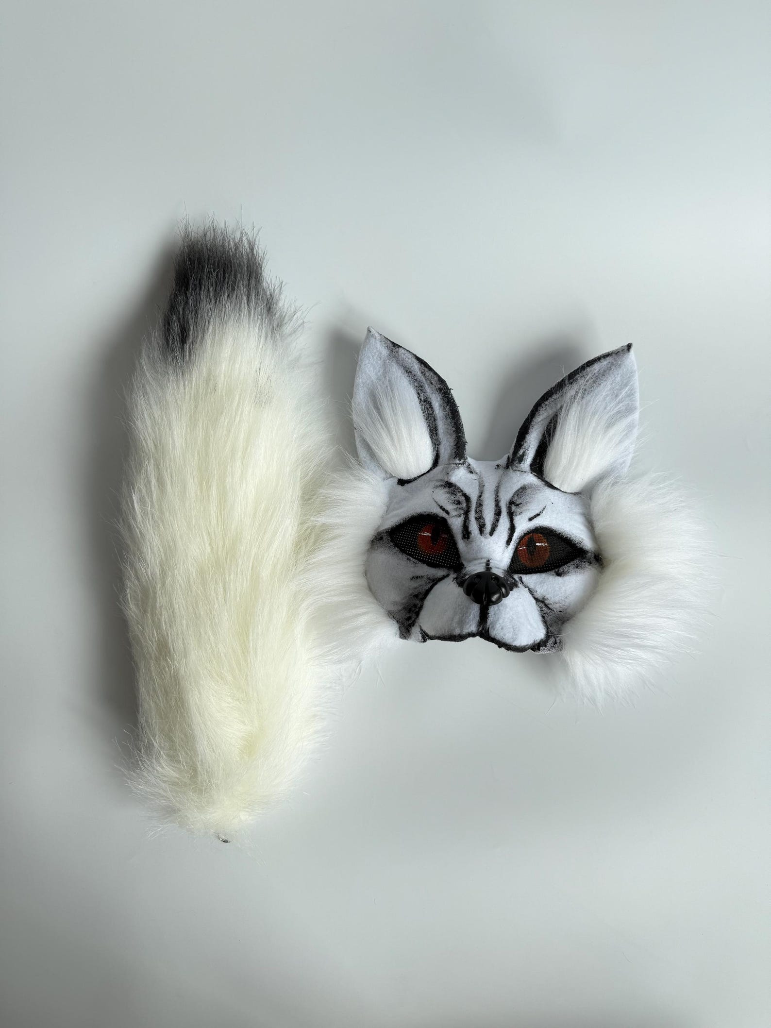 Rare Arctic Fox Mask | Realistic Therian Mask | Animal Cosplay | White ...