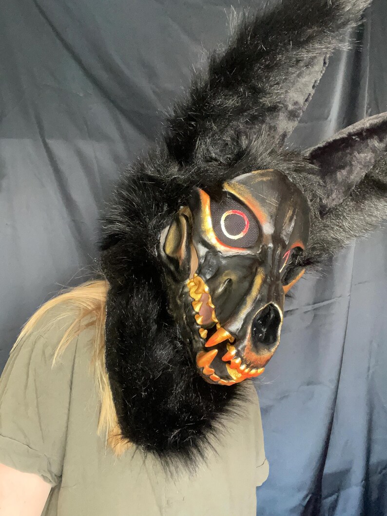 Black Wolf Fursuit Mask | Skulldog Design | Realistic Look | Handmade ...