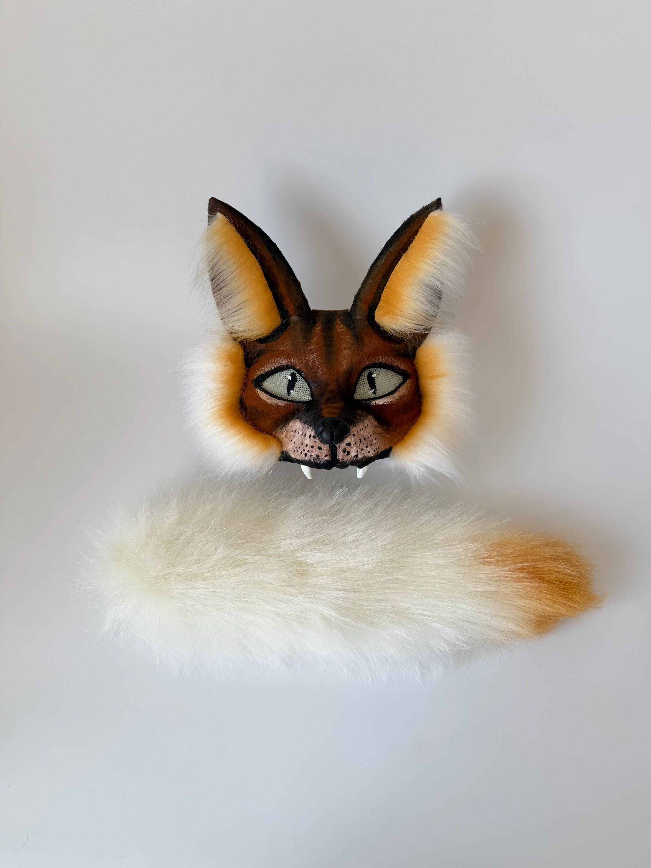 Realistic Fox Therian Mask | Full Head Faux Fur Mask | Universal Size ...