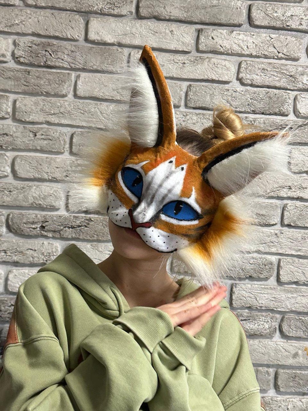 Cheap Therian Mask | Therian Gear | Kitty Soft Fluffy Mask | Animal ...