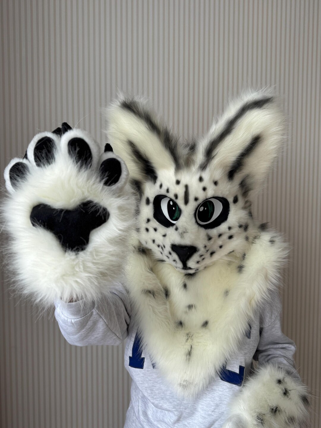 Snow Leopard Mask Snow Bengal Cat Design Cute Furry Head Handmade ...