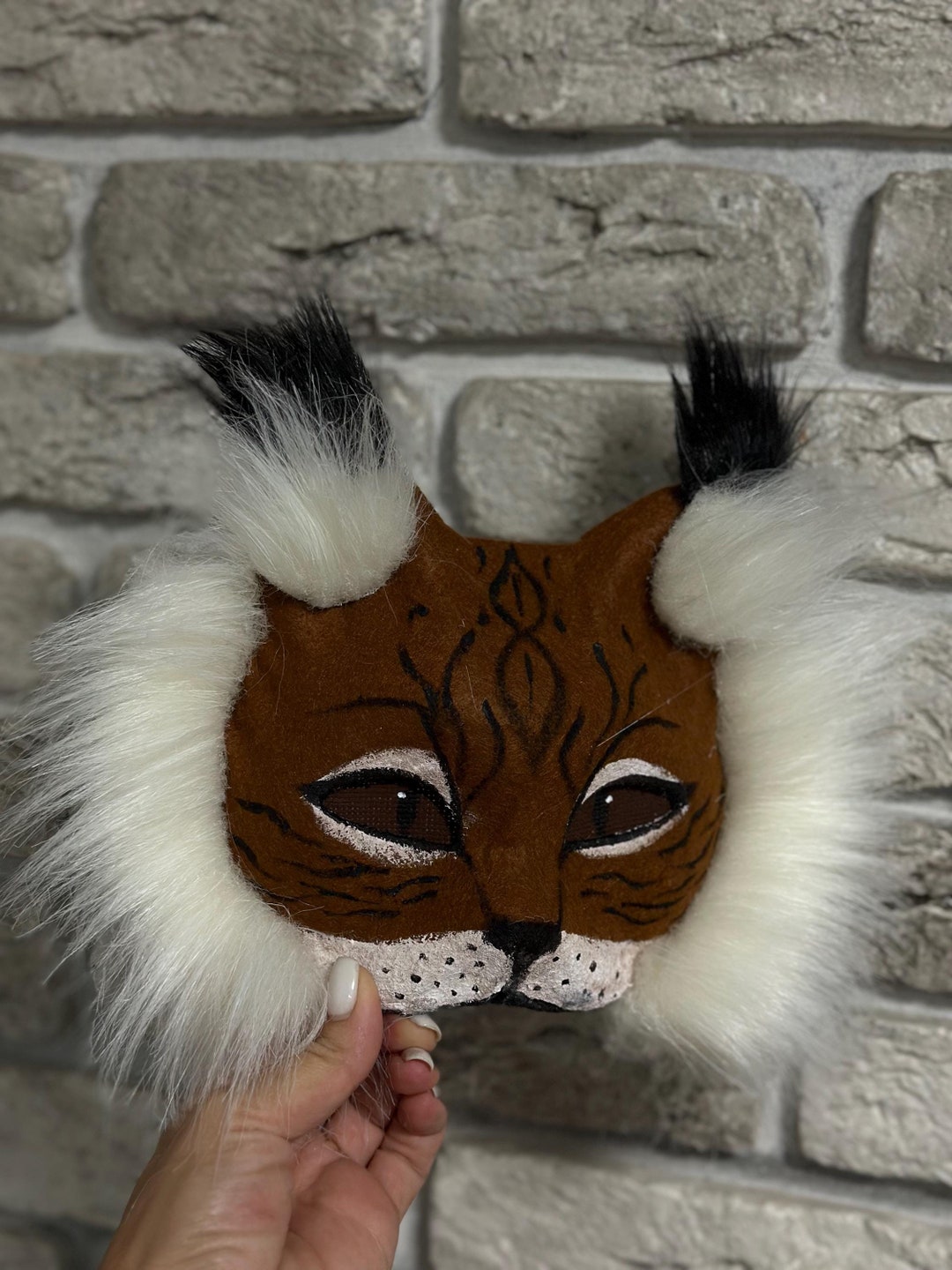 Brown Therian Mask | Jumping Cat Cosplay | Christmas New Year's Gift ...