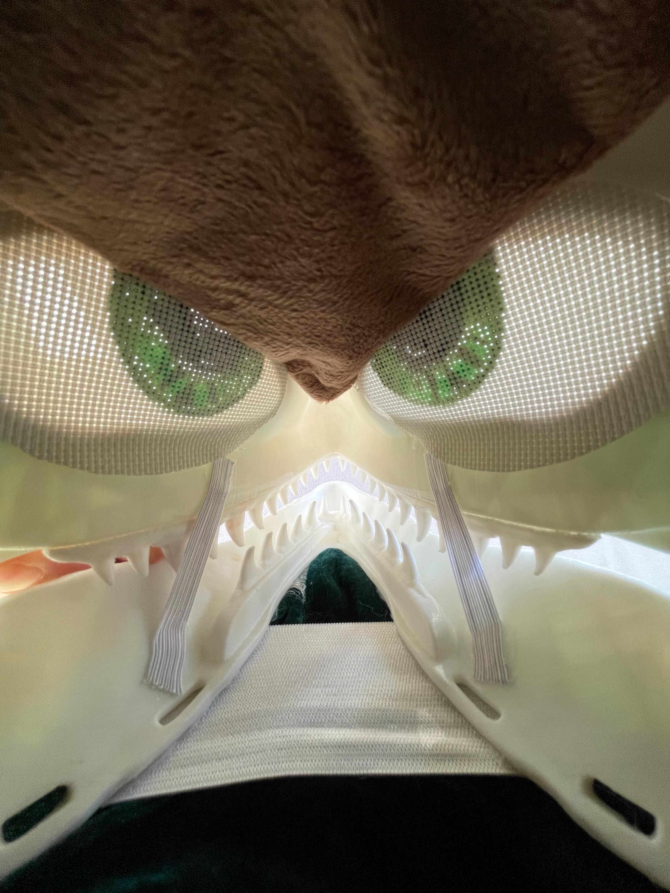 Crocodile Fursuit Head Premade Mask With Moving Jaw Faux Fur Raptor ...