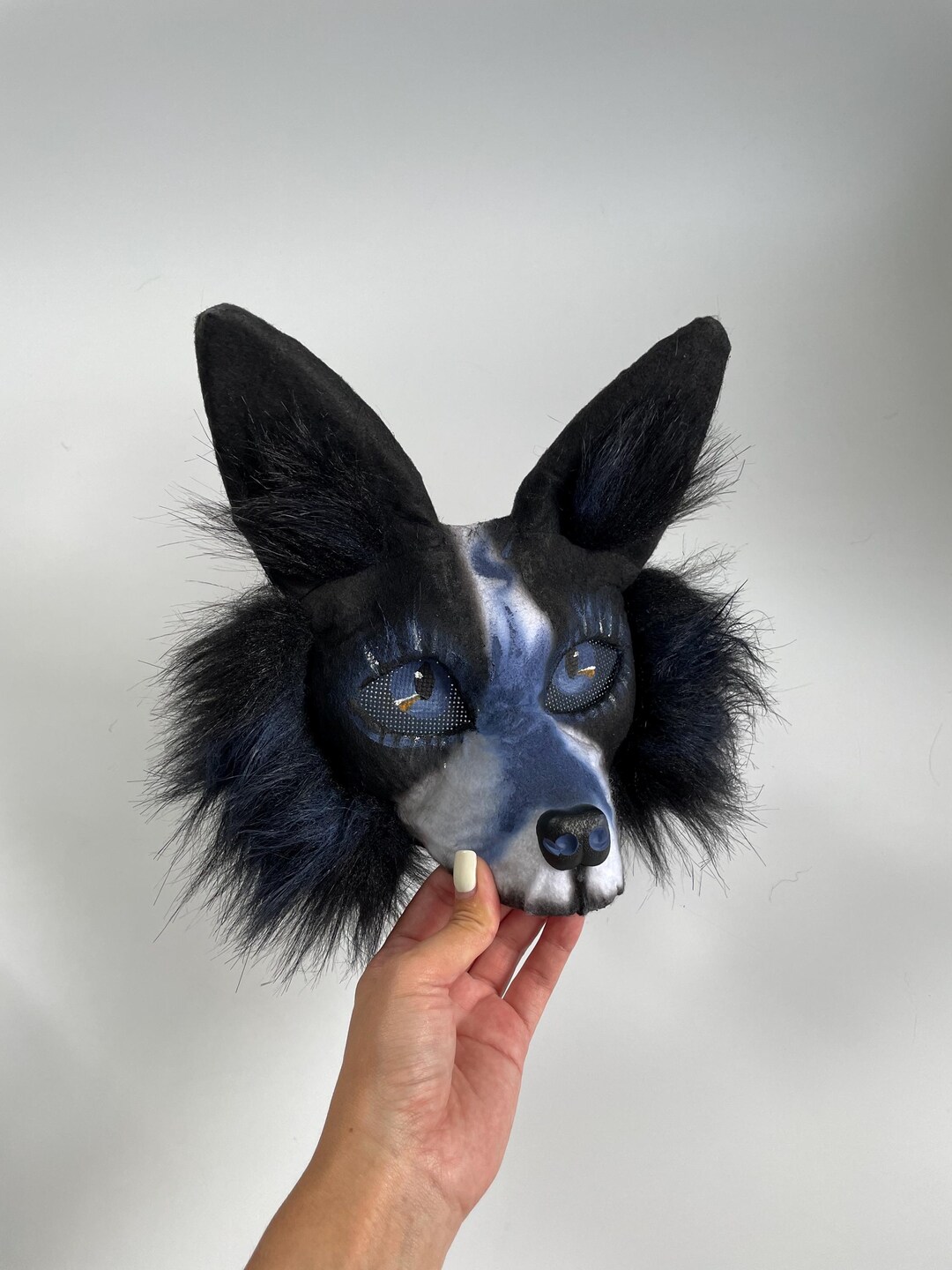 Black Blue Shepherd Therian Dog Mask | High Quality Cosplay ...