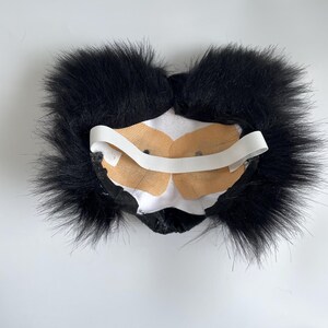 Warrior Black Shepherd Dog Mask | Handmade Therian Cosplay With Short ...