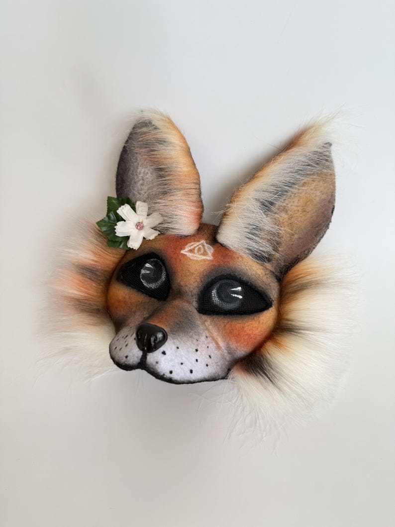 Therian Fox Mask With Fluffy Tail | Teen Gift Idea for Daughter or ...