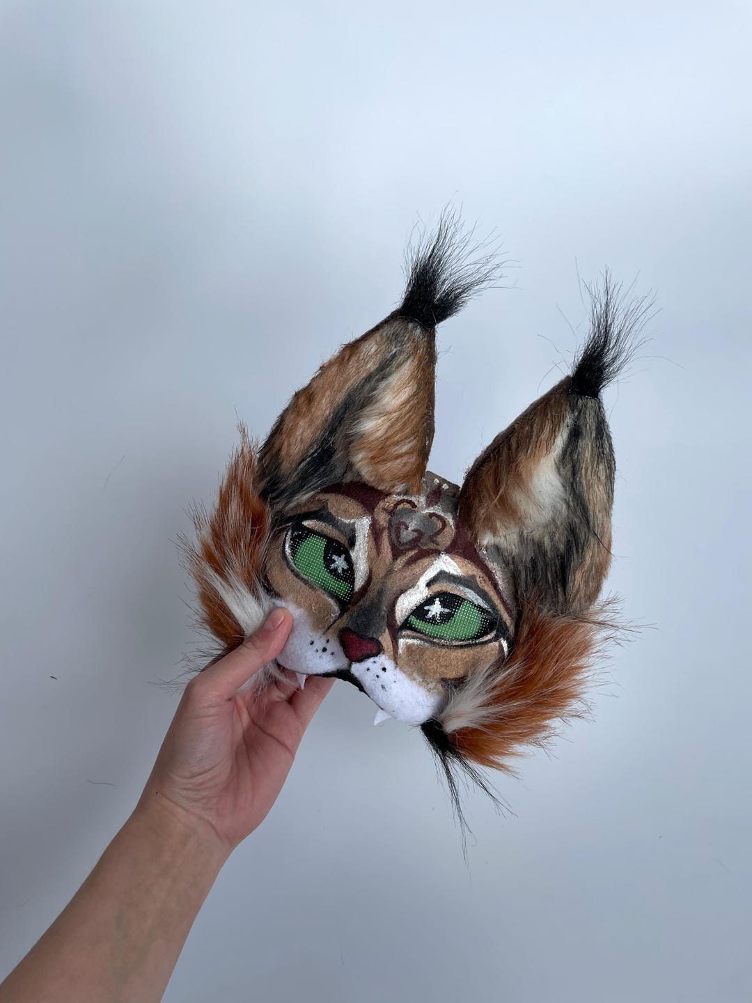Therian Dream Mask | Brown Gray Mask | Fluffy Therian Mask | Lynx Cat ...