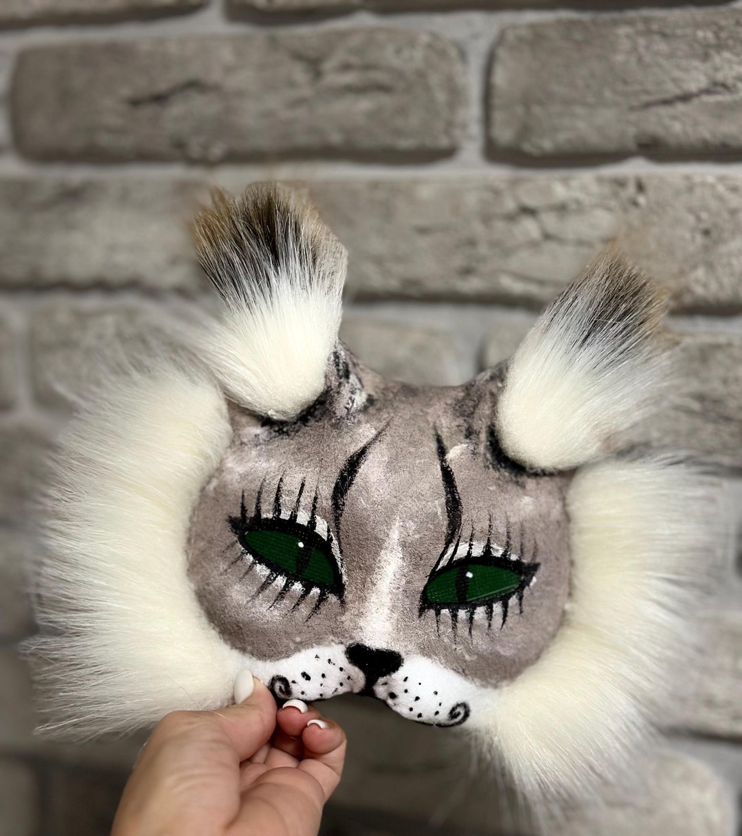 Maine Coon Cat Mask Handmade Masquerade Cat Costume Mask Therian Gear ...
