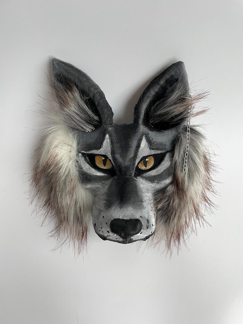 High Quality Therian Wolf Mask | Gray Wolf Mask | Realistic Wolf ...