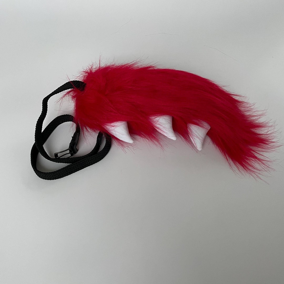 Fursuit Tail for Red Raptor | Furry Accessory | Spiked Reptile Tail ...