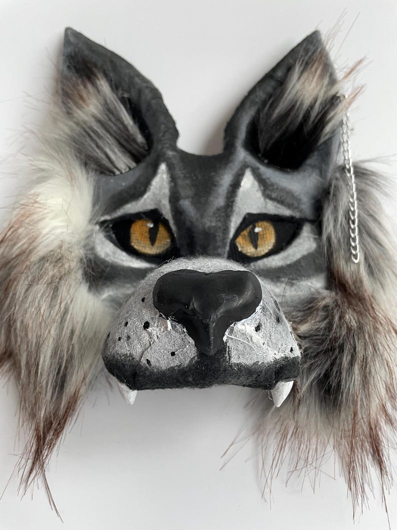High Quality Therian Wolf Mask | Gray Wolf Mask | Realistic Wolf ...