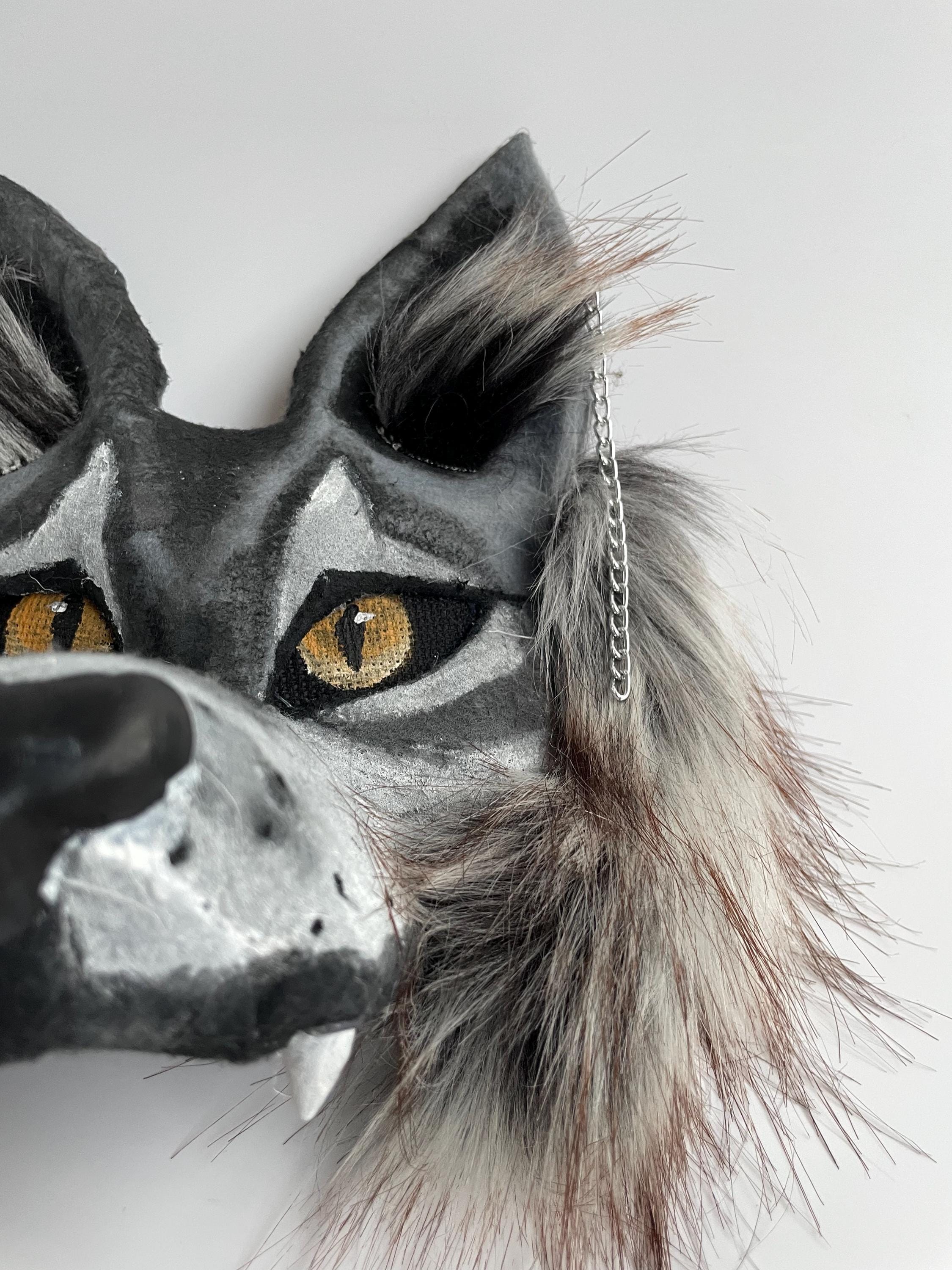 High Quality Therian Wolf Mask | Gray Wolf Mask | Realistic Wolf ...