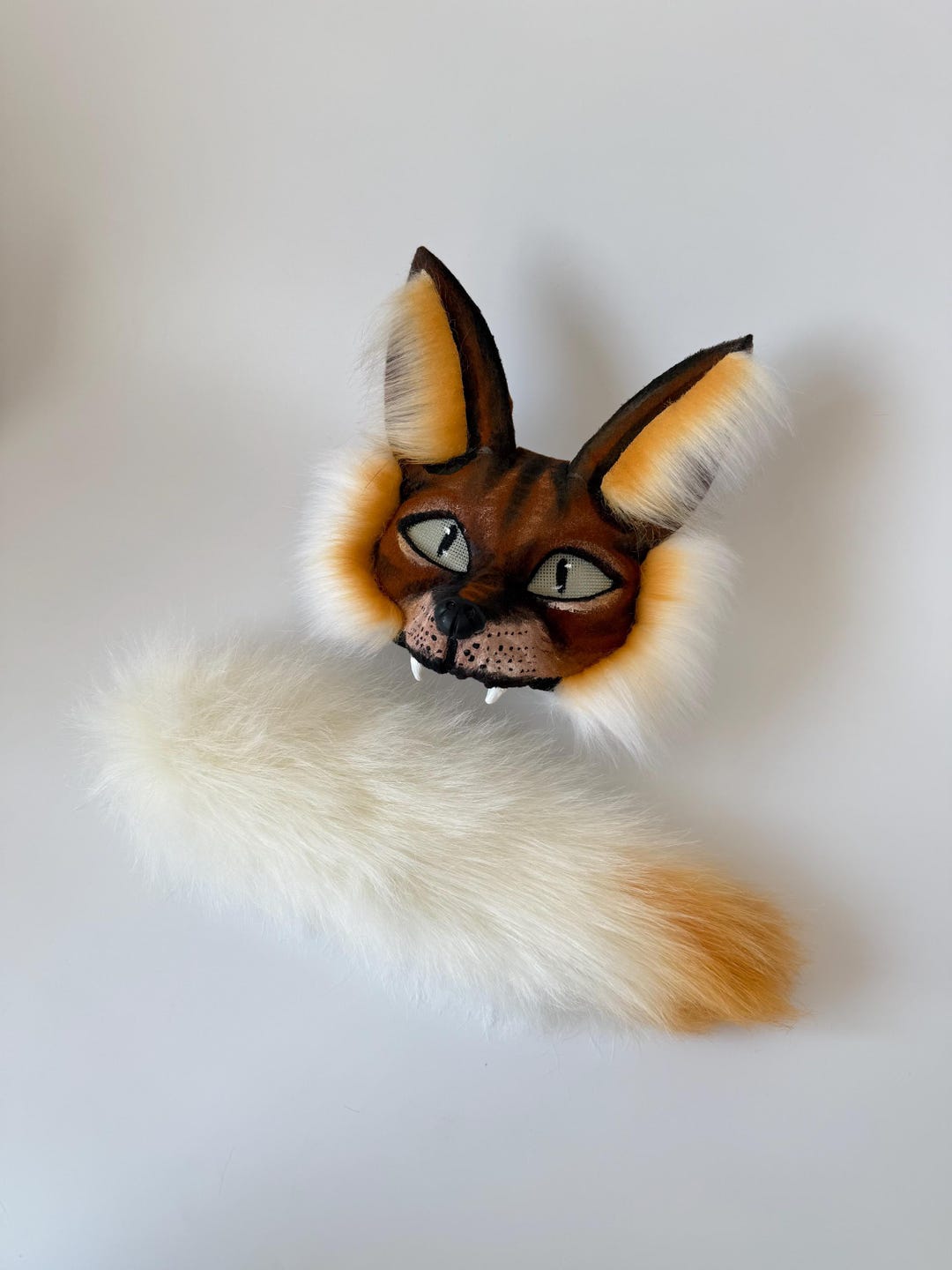 Realistic Fox Mask | Handmade Orange Brown White Animal Cosplay Mask ...