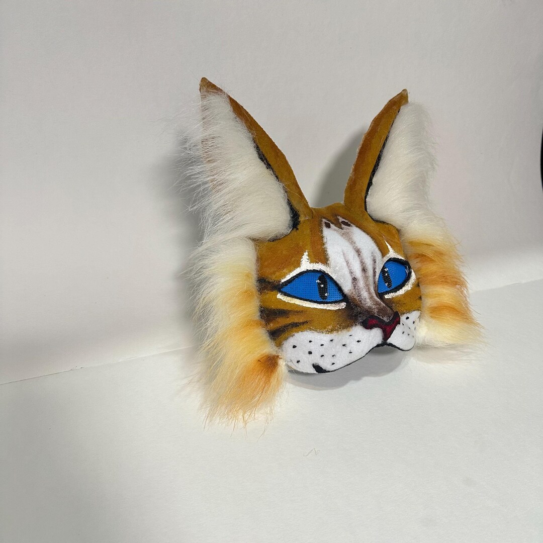 Therian Mask for Girls With Blue Eyes | Full-head Cat Cosplay Mask ...