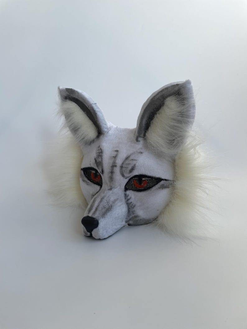 Therian Arctic White Fox Mask | Realistic Fox Mask | Animal Cosplay ...