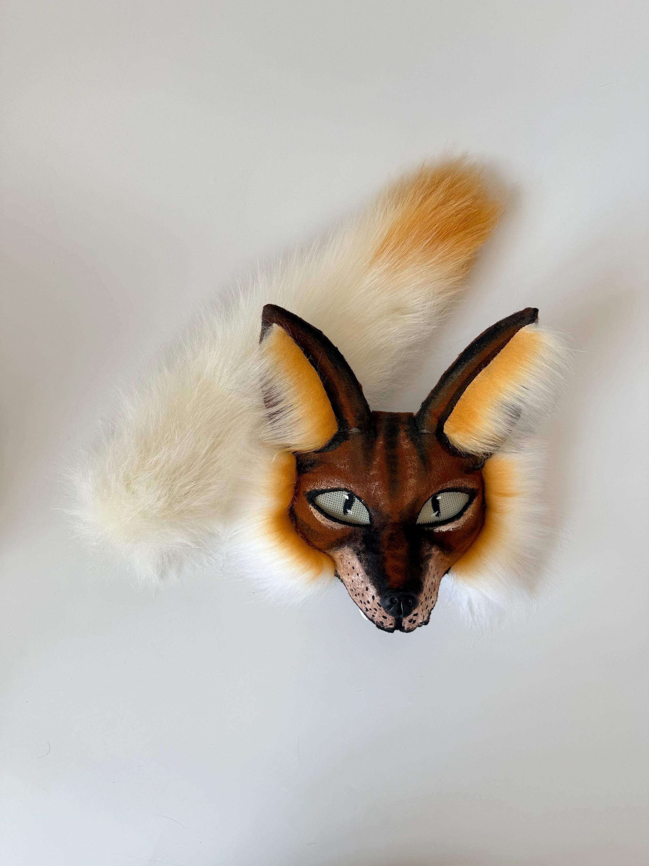 Realistic Fox Therian Mask | Full Head Faux Fur Mask | Universal Size ...