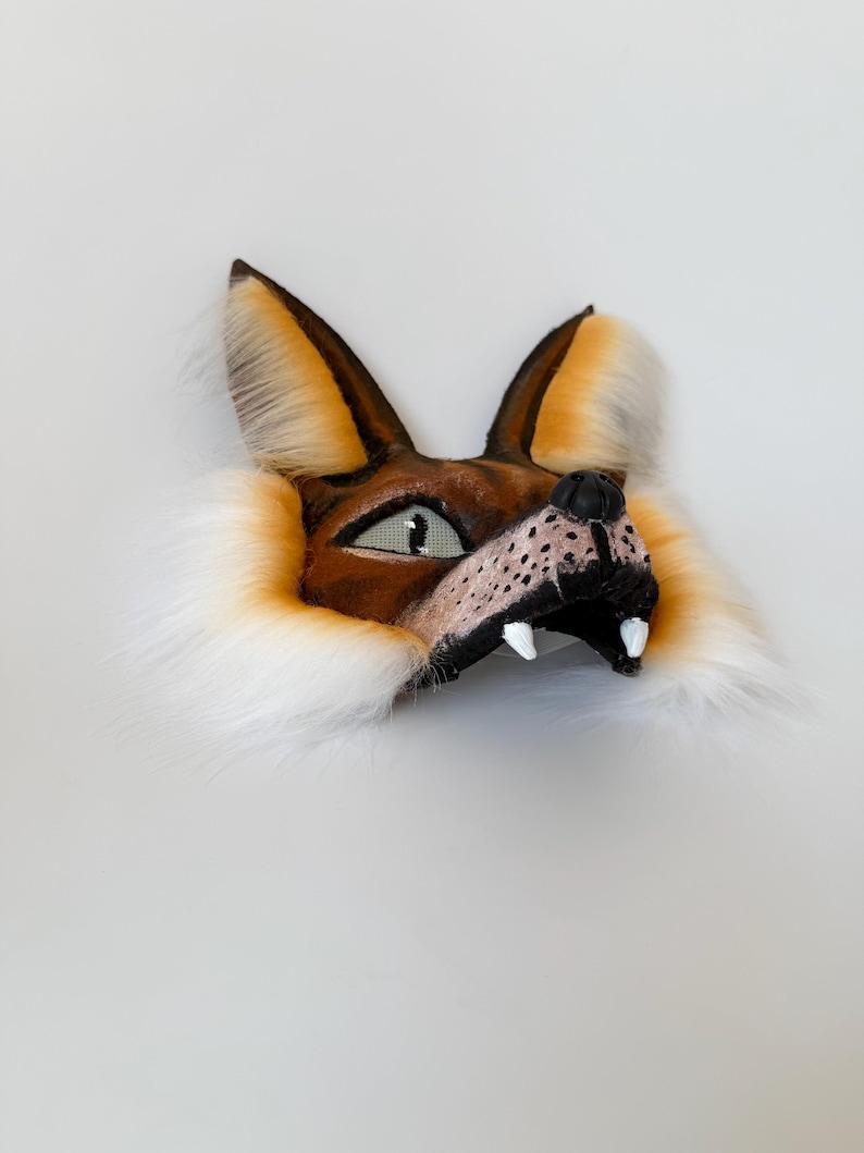 Realistic Fox Therian Mask | Full Head Faux Fur Mask | Universal Size ...