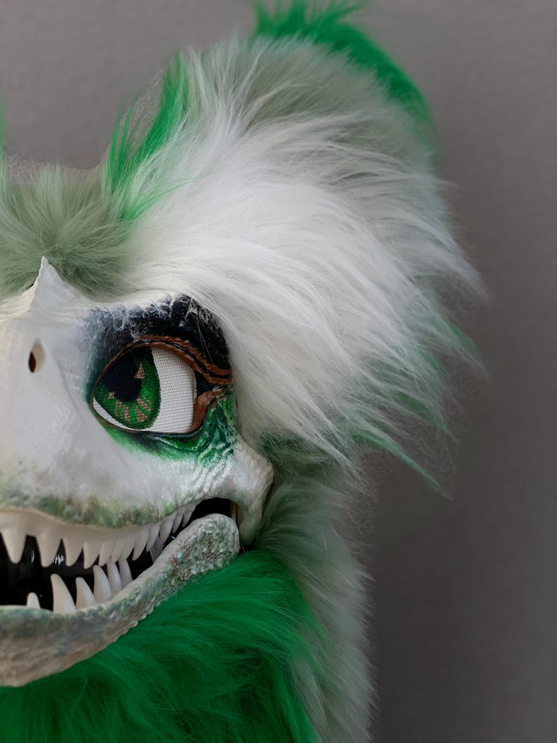 Crocodile Fursuit Head Premade Mask With Moving Jaw Faux Fur Raptor ...