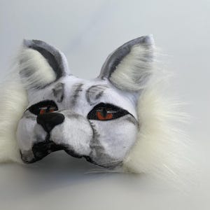 Therian Arctic White Fox Mask | Realistic Fox Mask | Animal Cosplay ...