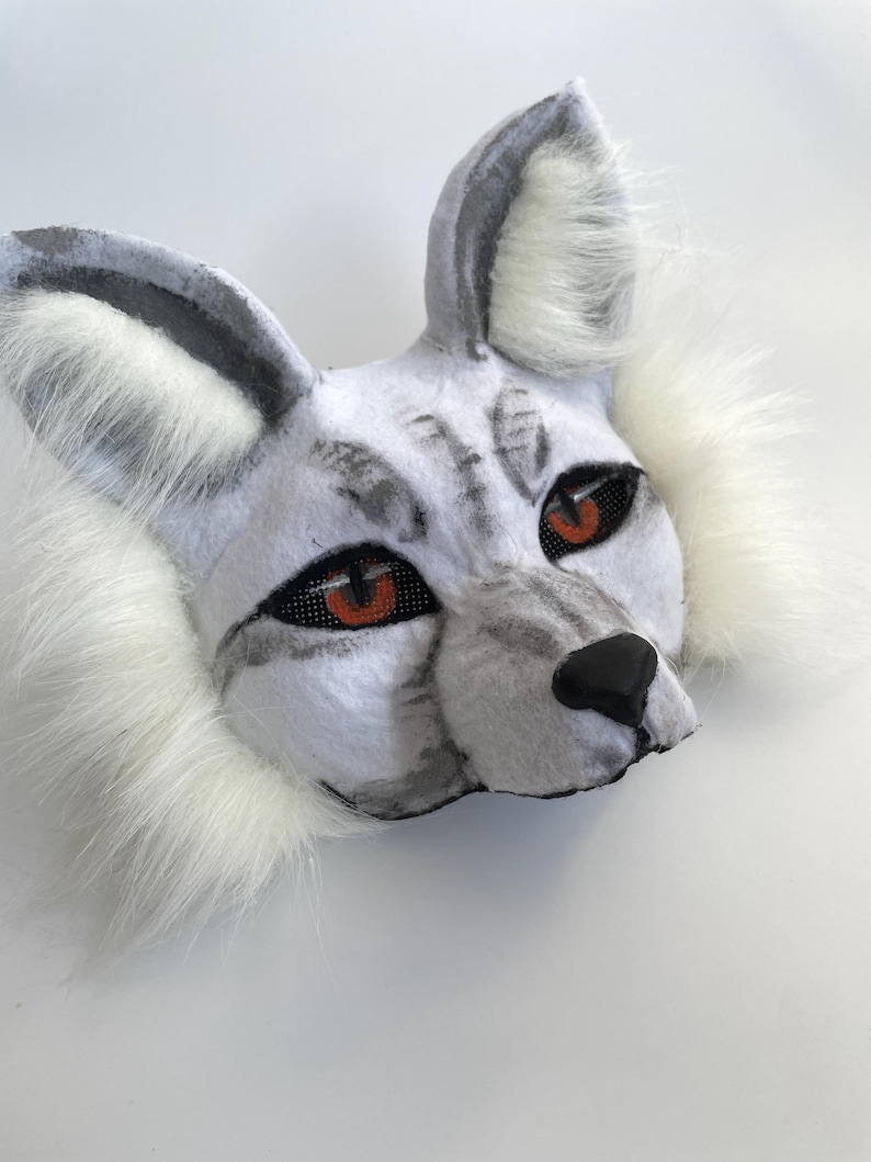 Therian Arctic White Fox Mask | Realistic Fox Mask | Animal Cosplay ...
