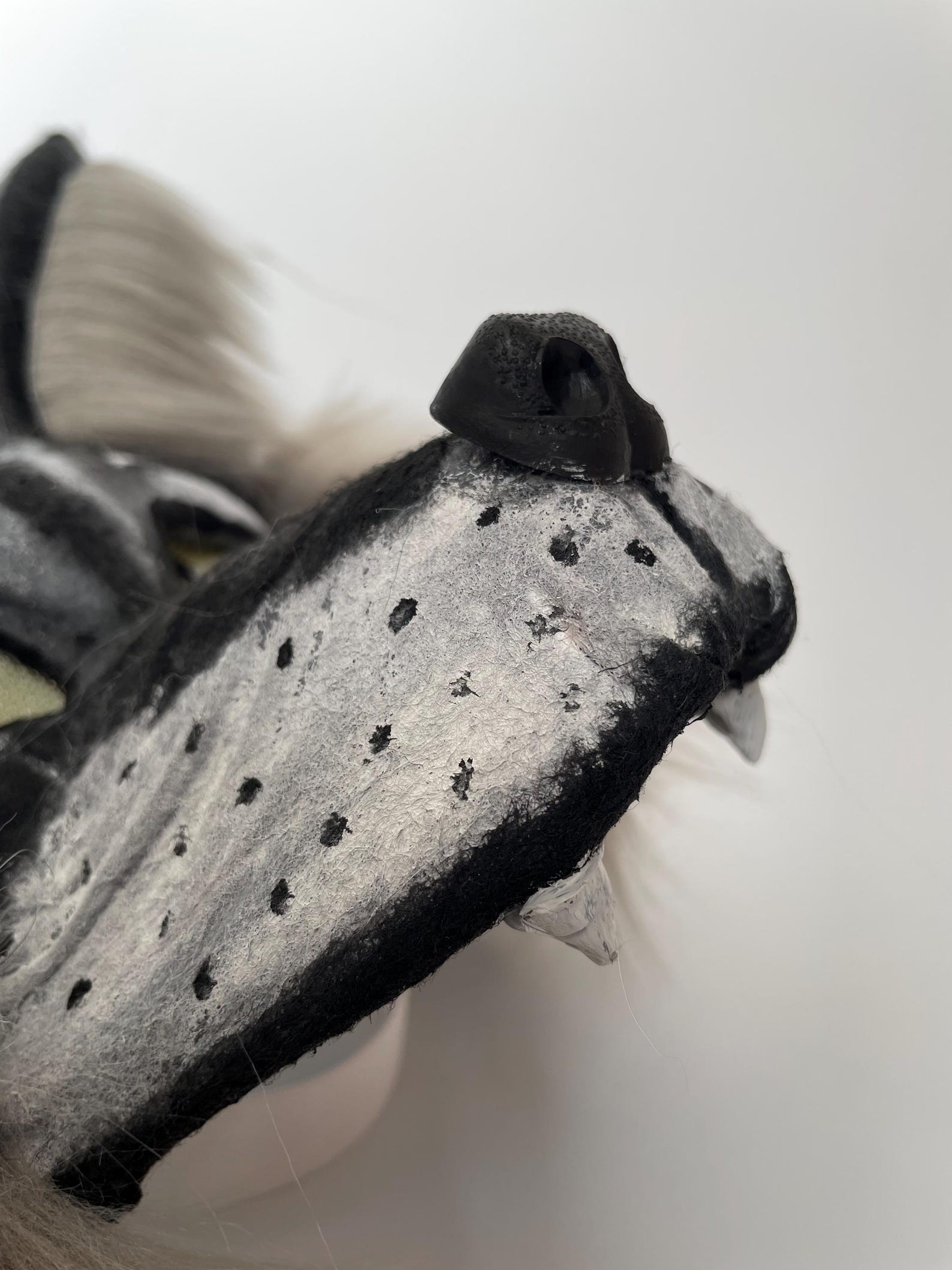 Therian Wolf Mask | Realistic Half Face Cosplay Mask | Faux Fur Wolf ...