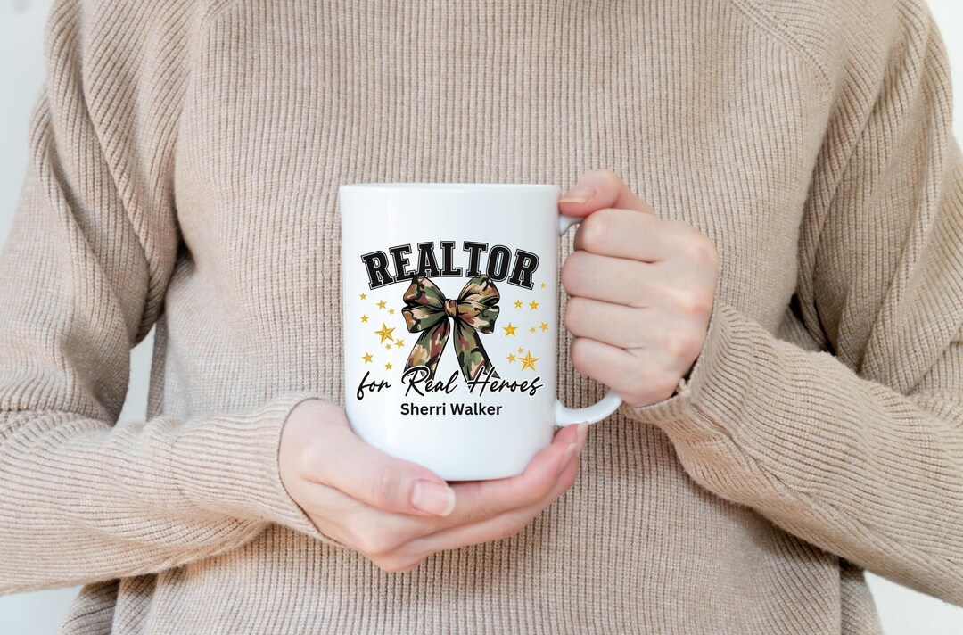 Personalized Realtor Mug: Military Camo Coffee Cup, Real Heroes Gift - Etsy