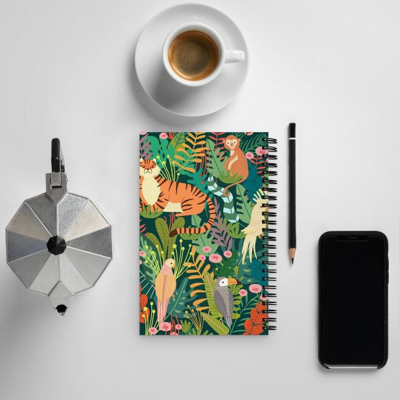 Personalized Jungle Animals Spiral Journal, Exotic Gift - Etsy