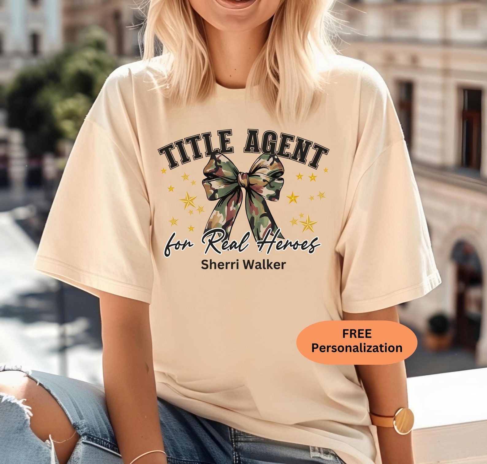 Personalized Title Agent for Real Heroes Tshirt, Custom Military Title ...