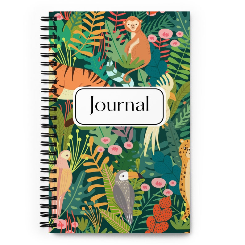 Personalized Jungle Animals Spiral Journal, Exotic Gift - Etsy