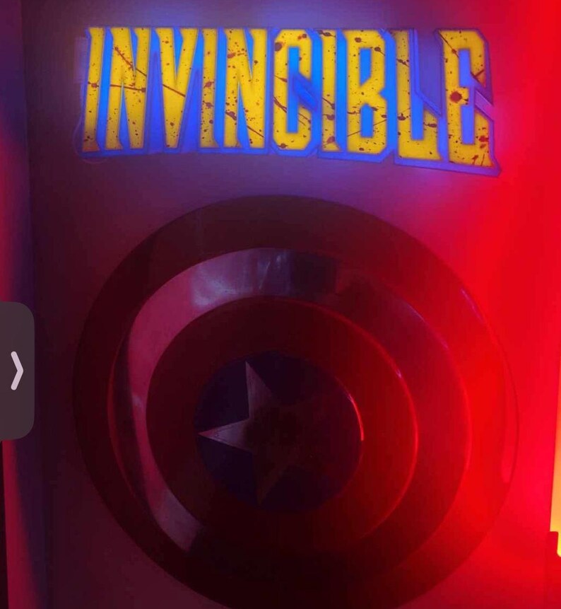 Invincible-inspired 3D Printed Sign - Geek Room Decor, Superhero Wall ...