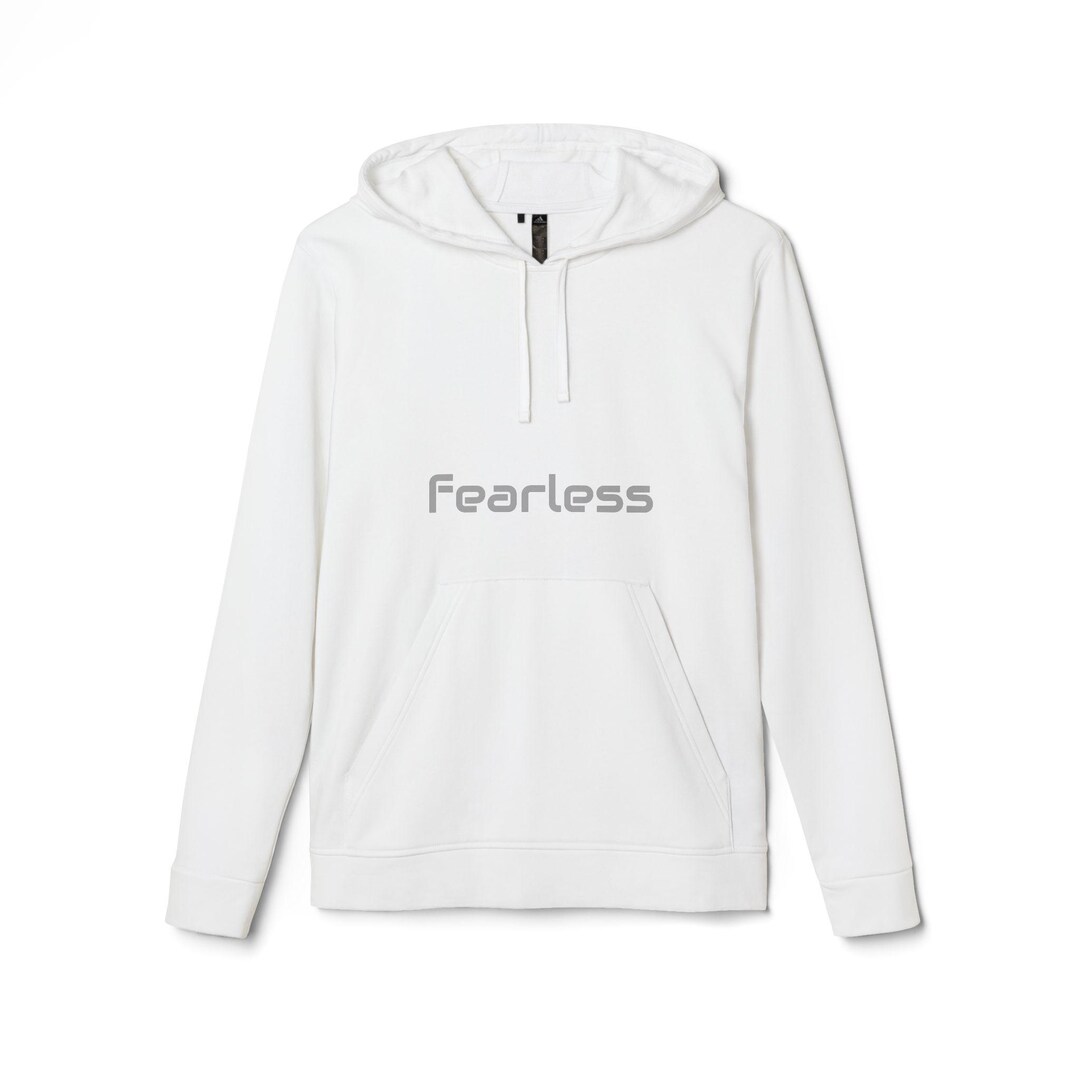 Adidas Motivational Fleece Hoodie: "fearless" Athletic Pullover - Etsy