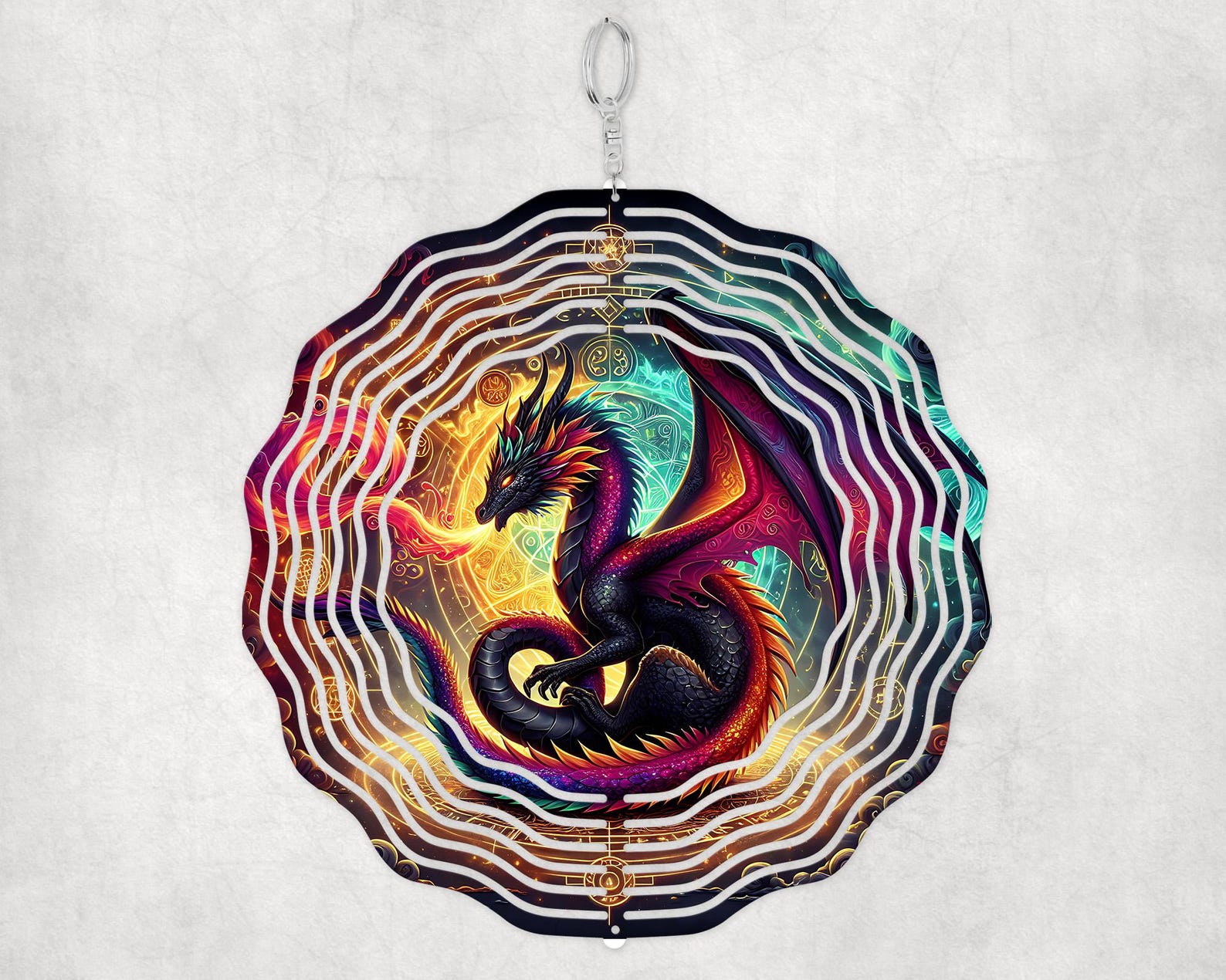 Mystical Dragon Wind Spinner Png, Sublimation Wind Spinner, Outdoor ...